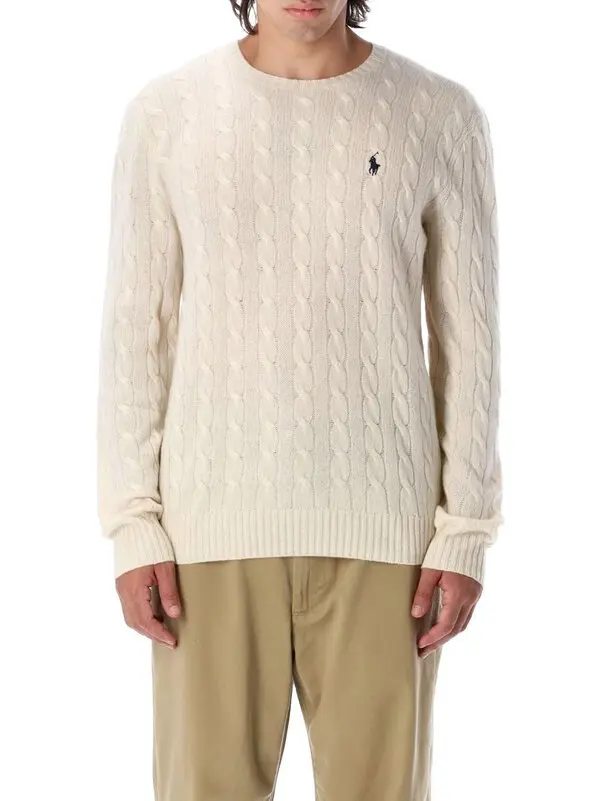 Polo Ralph Lauren Wool-cashmere Cable-knit Jumper - Beige