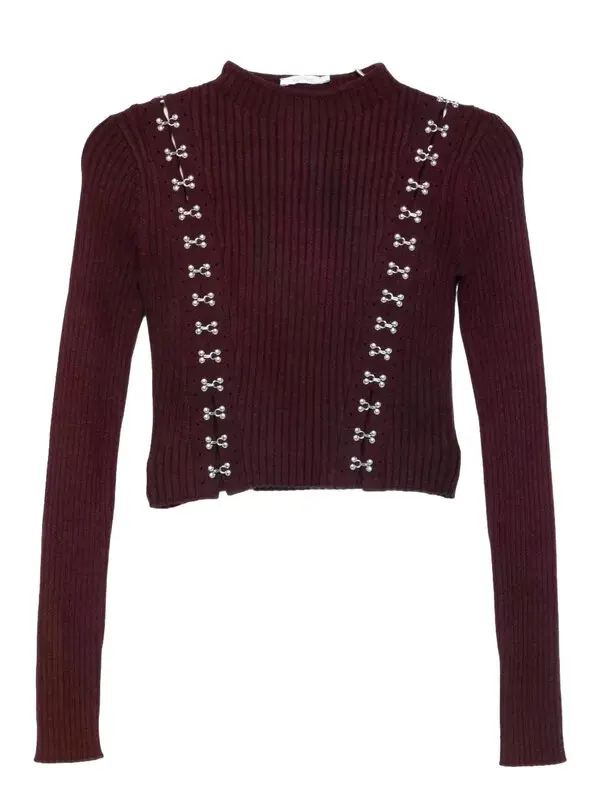 Patrizia Pepe Metal-detail Sweater - Purple