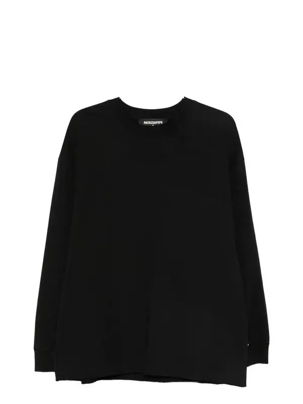 Patrizia Pepe Cotton Sweatshirt - Black