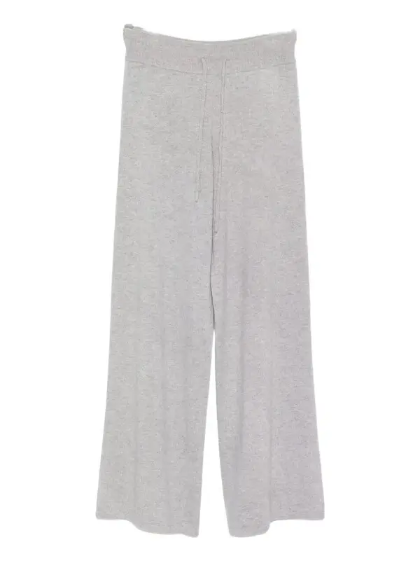 LISA YANG Cashmere Wide Leg Track Pants - Grey