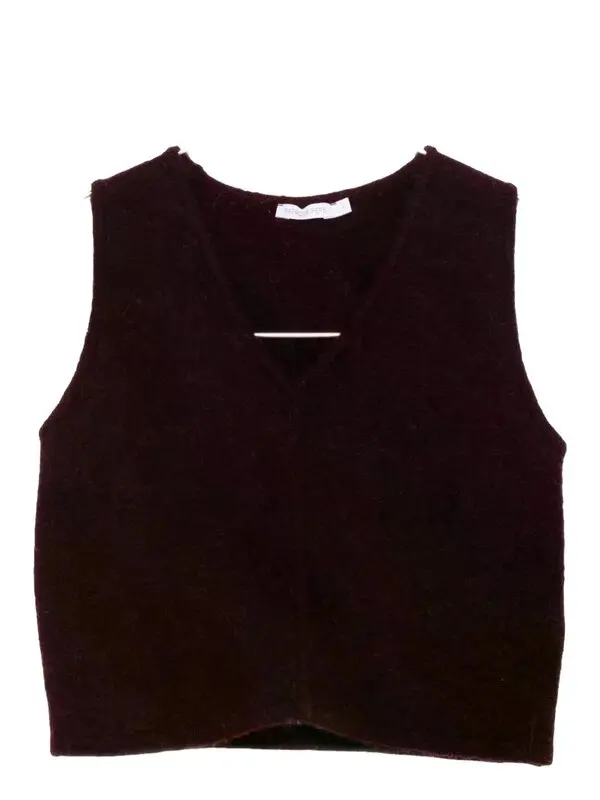 Patrizia Pepe V-neck Knit Top - Brown