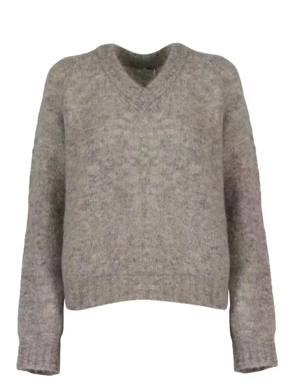 Aspesi V-neck Raglan Sleeve Sweater - Grey