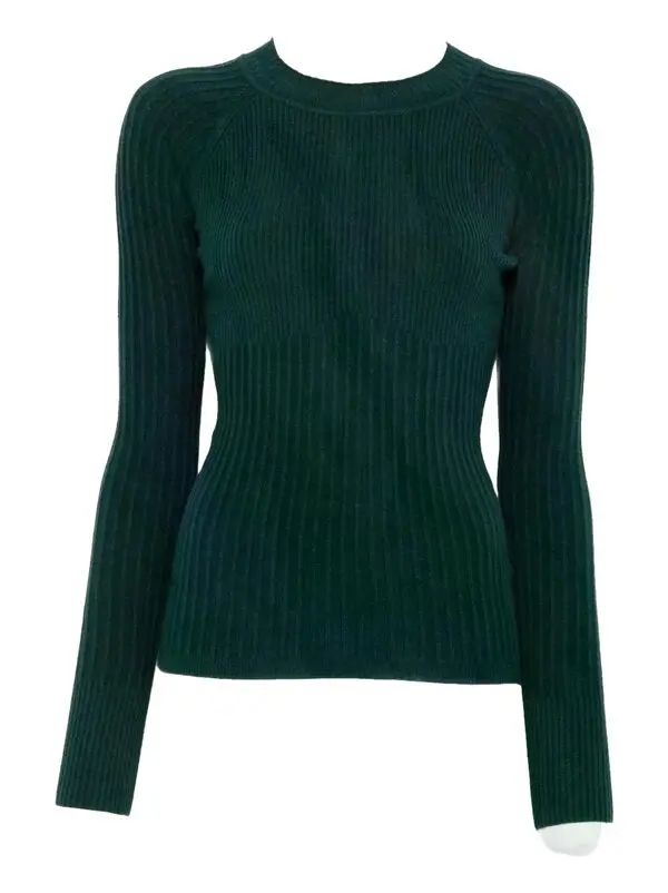 Patrizia Pepe Ribbed Knit Sweater - Green