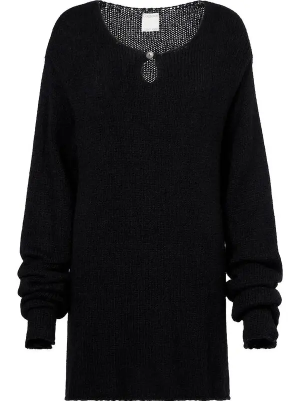 Calvin Klein Cotton, Silk, And Cashmere Sweater - Black