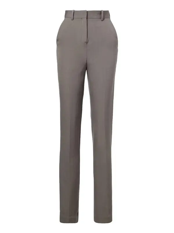 Calvin Klein Lucia High-rise Slim Wool Pants - Grey