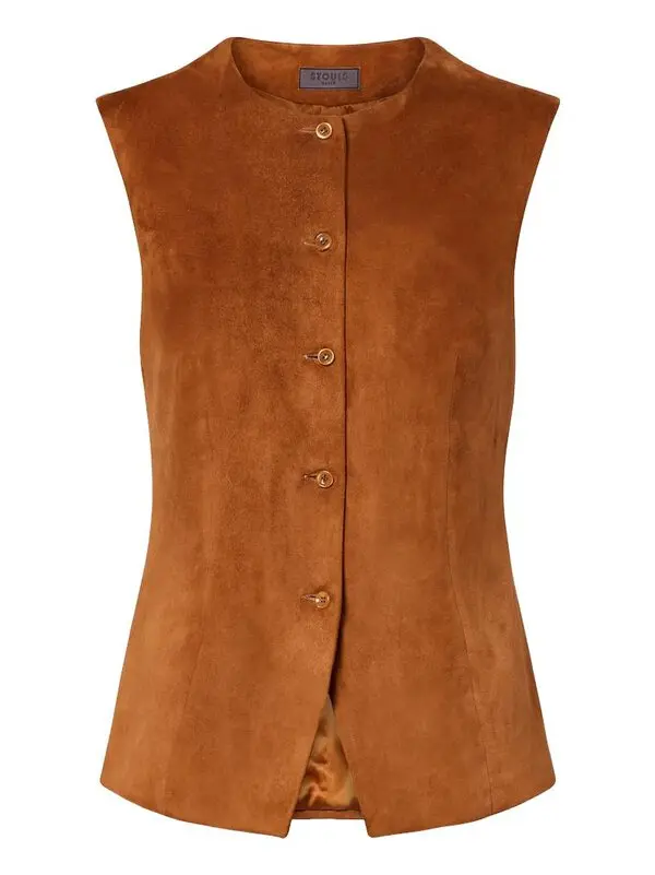 Stouls Casino Suede Vest - Brown