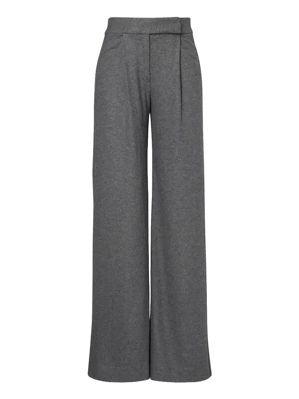 Veronica Beard Mid-rise Wide-leg Trousers - Grey