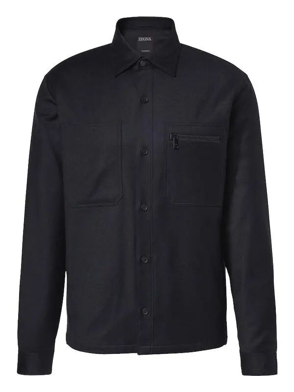 Zegna Wool Overshirt - Blue