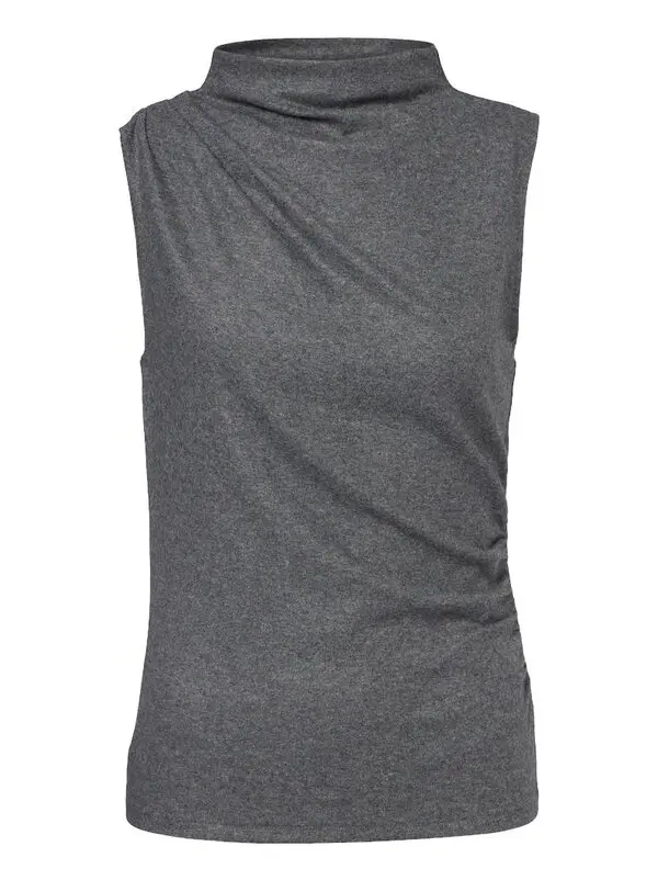Veronica Beard Mylie Draped Top - Grey