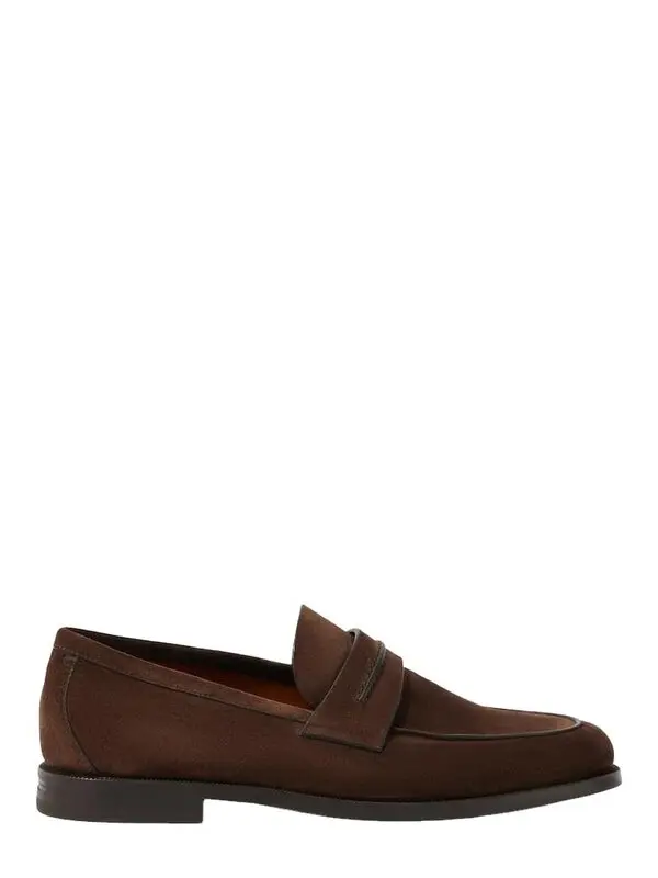 Zegna Suede Loafers - Brown