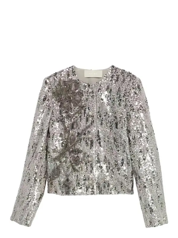Elie Saab Sequin-embellished Jacket - Silver
