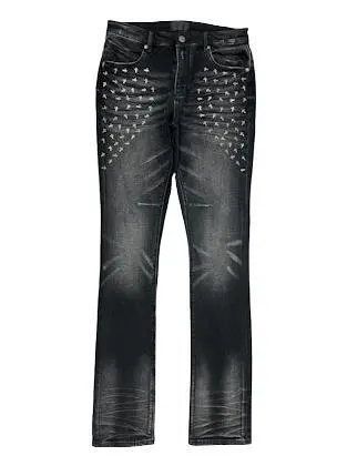 RtA Olivier Stacked Cross Jean - Black