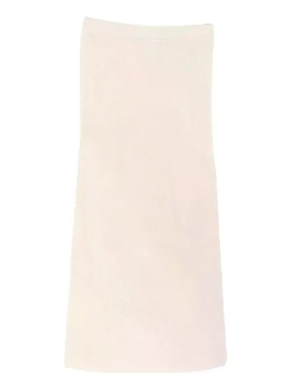 Patrizia Pepe Knitted Midi Skirt - Neutrals