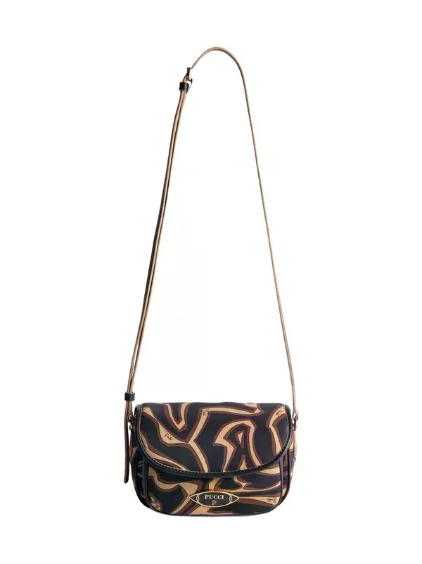 Emilio Pucci Printed Shoulder Bag - Black