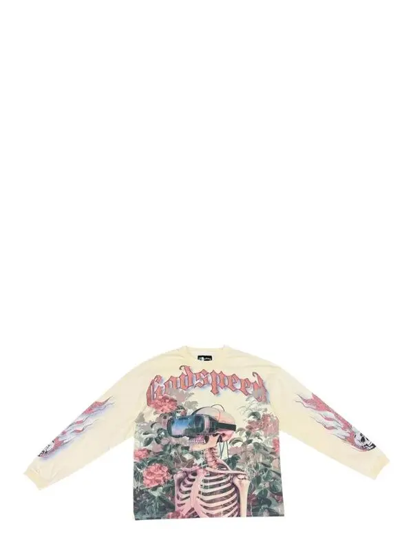 GODSPEED Vision Flowers Vvs Long Sleeve T-shirt - Bone