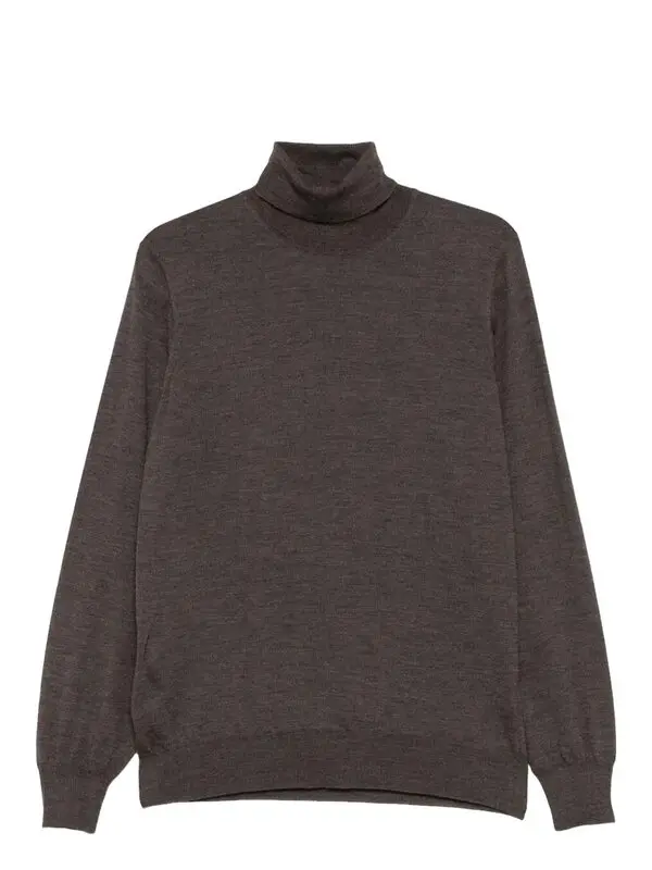 Brunello Cucinelli Wool Blend Turtleneck Sweater - Brown
