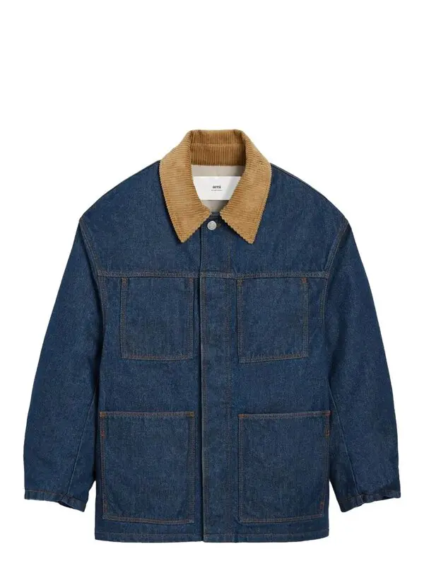 Ami Worker Denim Jacket - Blue