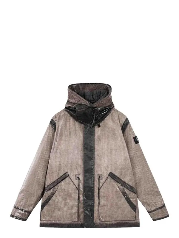 Stone Island Prismatic Hooded Parka - Grey