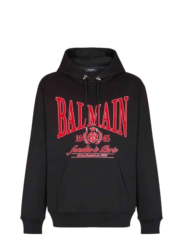 Balmain Hooded Logo Sweatshirt - Black