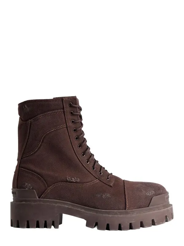Balenciaga Combat Strike Boots - Brown