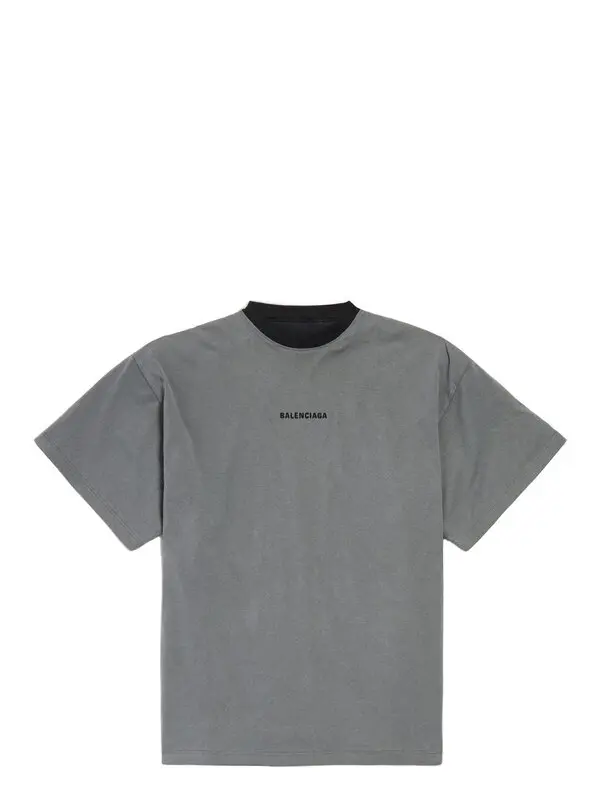 Balenciaga Back Reversible Oversized T-shirt - Grey & Silver