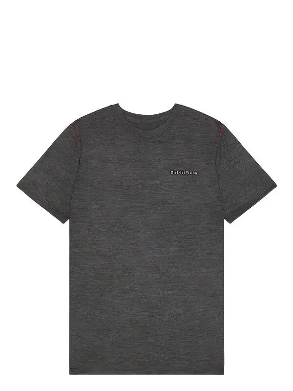 DISTRICT VISION Merino Short Sleeve Tee - Dark Melange