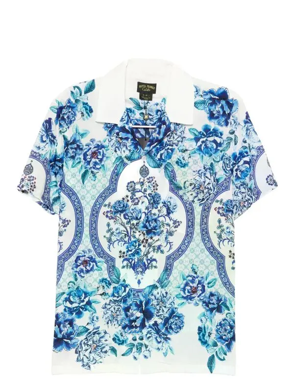 Camilla Short-sleeve Graphic-print Shirt - Multicolour