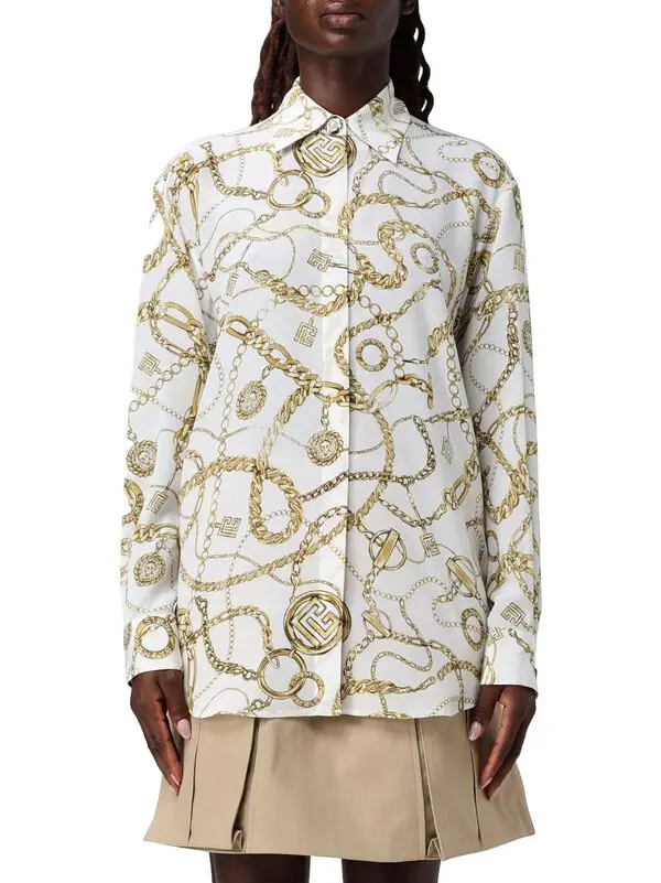 Balmain Chain Print Shirt - White