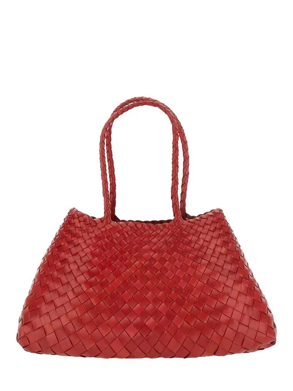 Dragon Diffusion Santa Croce Woven Leather Shoulder Bag - Red