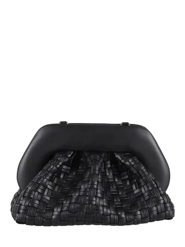 THEMOIRE Woven Clutch - Black