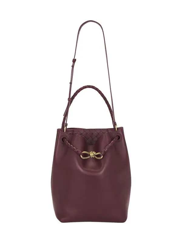 Bottega Veneta Vertical Andiamo Bag - Barolo & Muse Brass