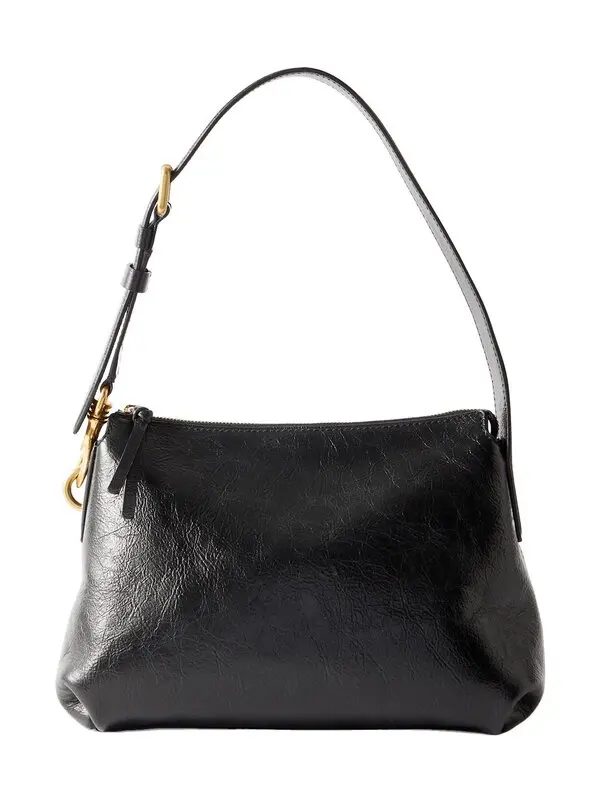 Dries Van Noten Textured-leather Shoulder Bag - Black
