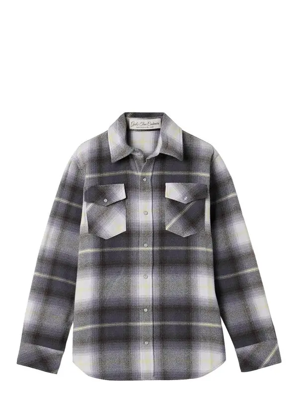 GOD’S TRUE CASHMERE Checked Cashmere Shirt - Gray