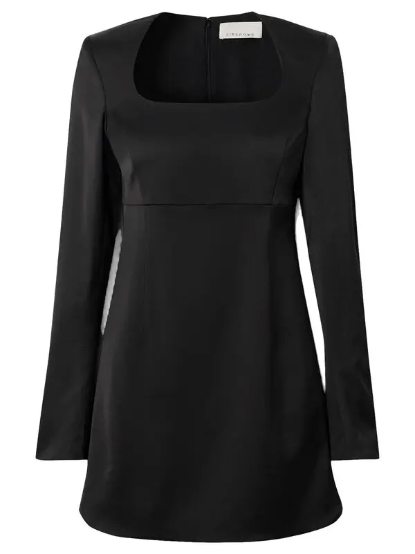 LIBEROWE Duchesse-satin Mini Dress - Black