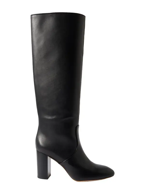LOEFFLER RANDALL Goldy Leather Knee Boots - Black