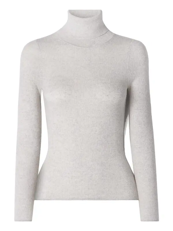 TWP Ribbed Merino Wool Turtleneck Sweater - Gray