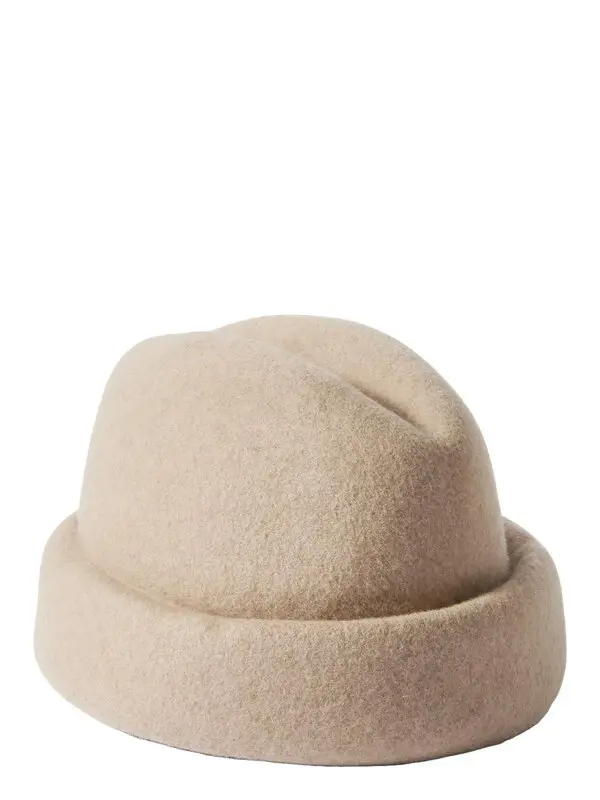 GIGI BURRIS MILLINERY Sharina Wool-felt Beret - Cream