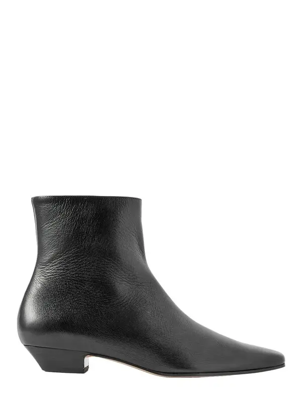 JAMIE HALLER The Lennon Leather Ankle Boots - Black