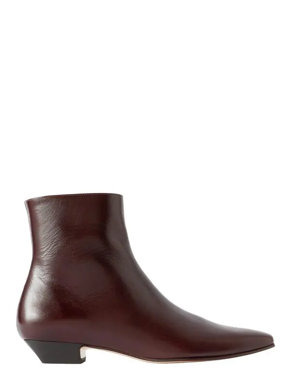 JAMIE HALLER The Lennon Leather Ankle Boots - Brown