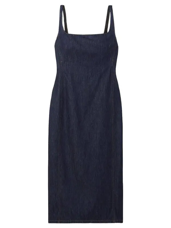 Dries Van Noten Denim Midi Dress - Blue