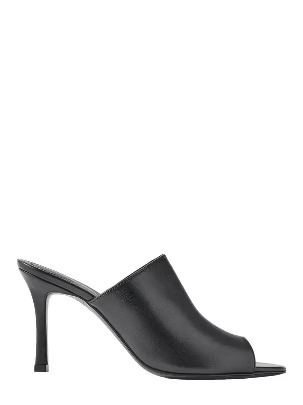 Tove Sarette Leather Mules - Black
