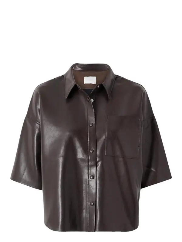 Citizens Of Humanity Frances Cropped Shirt - Brown