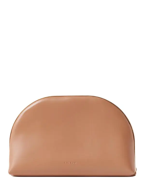 THE ROW Sylvia Leather Clutch - Brown