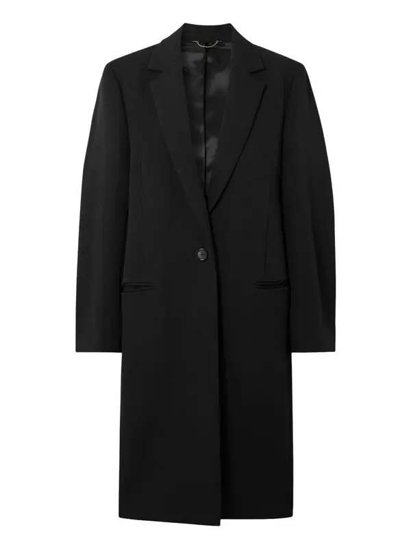 TOTEME Garderob Grain De Poudre Wool-blend Coat - Black