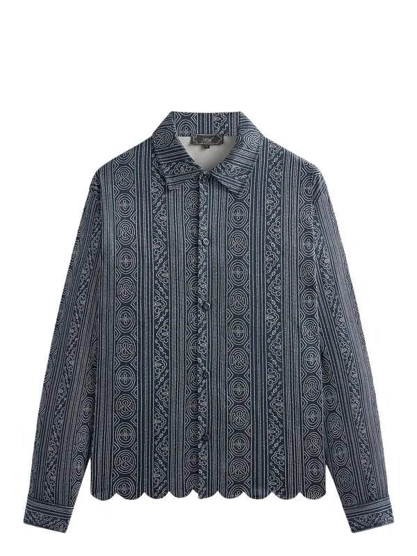 Kith Isaac Microsuede Long-sleeve Button Down - Black