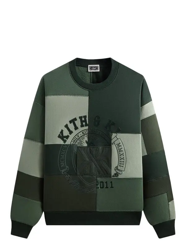 Kith Patchwork Fleece Nelson Crewneck - Green