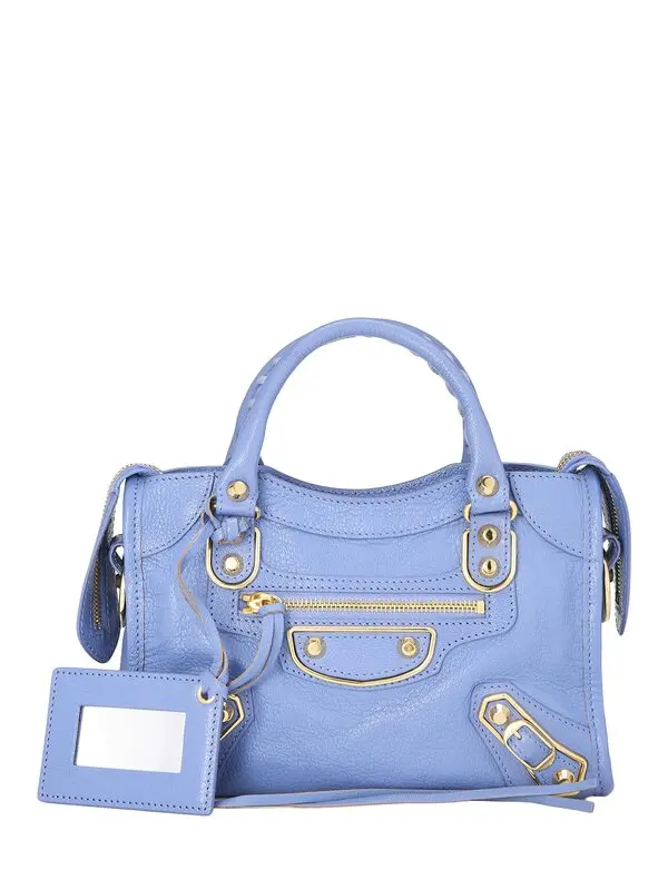 Balenciaga Metallic Edge Classic City Bag - Blue