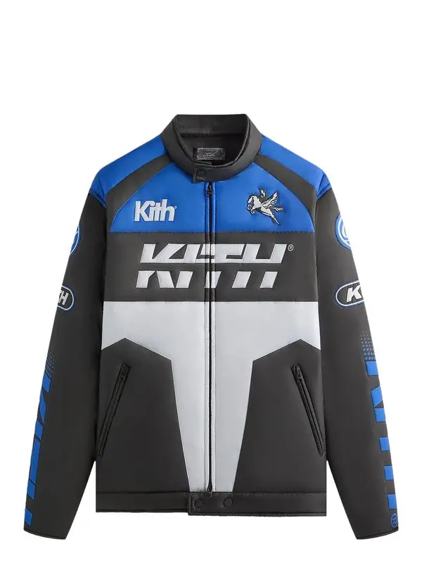 Kith Moto Full Zip Brixton Jacket - Blue