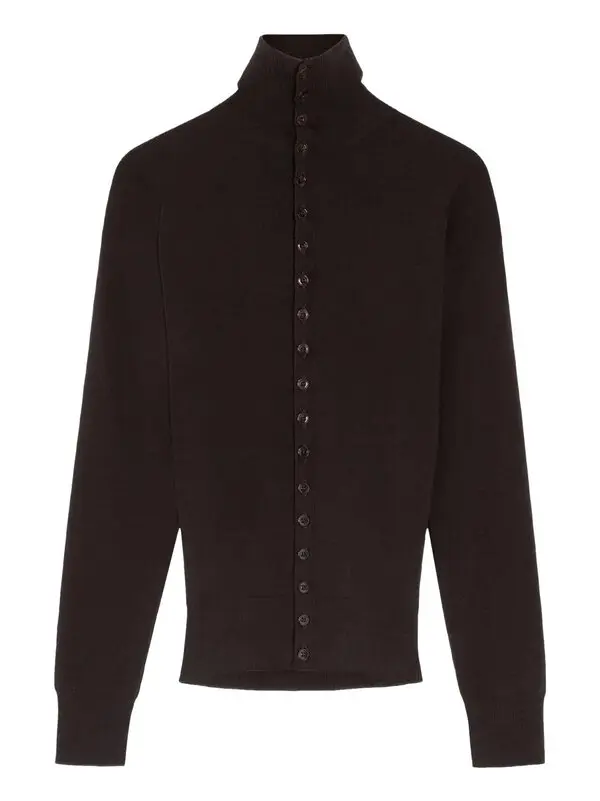 LEMAIRE Buttoned Fitted Cardigan - Purple
