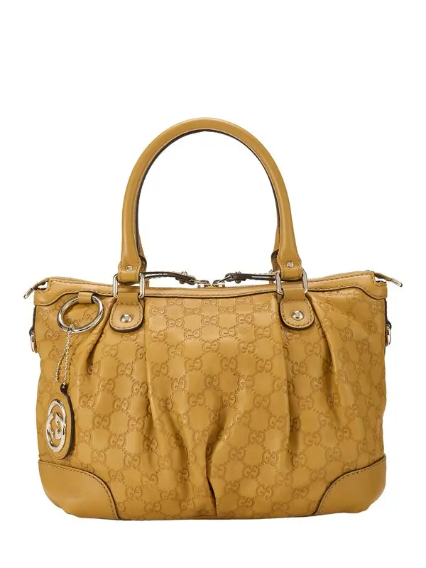Gucci Guccissima Sukey Zip Handbag - Yellow